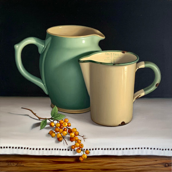 STILL LIFE WITH ORANGE BERRIES – Catherine Abel Art Store
