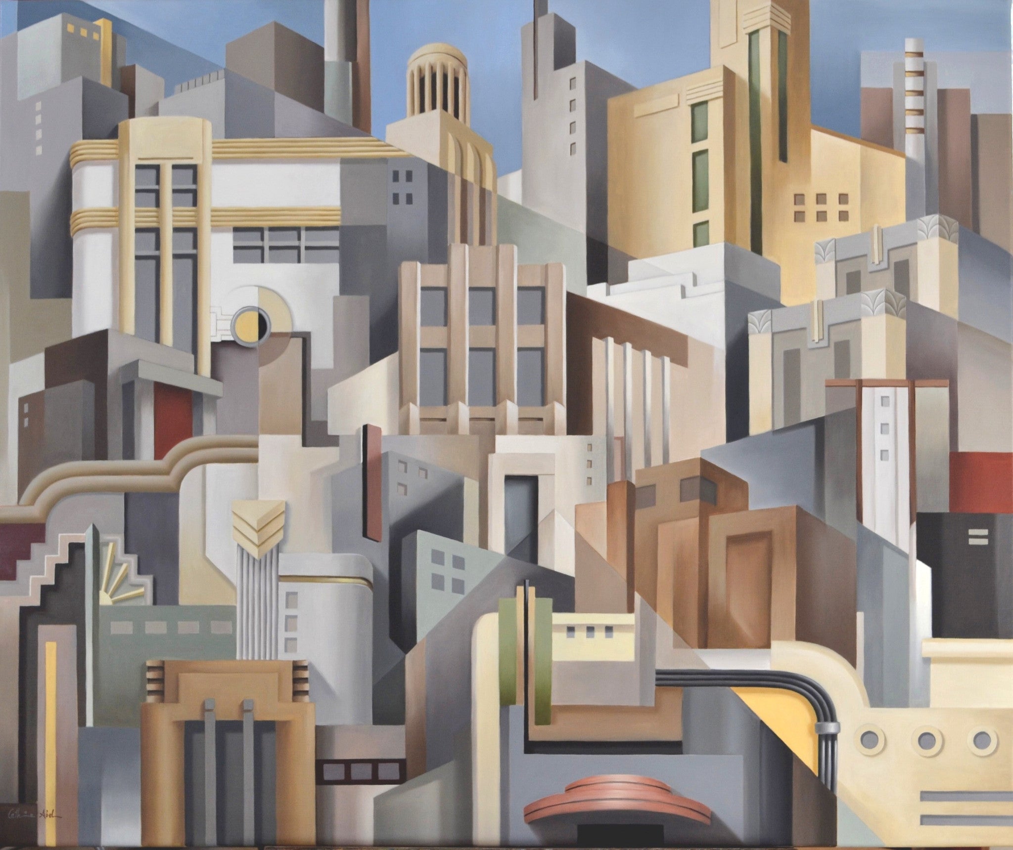 Art Deco Building Painting